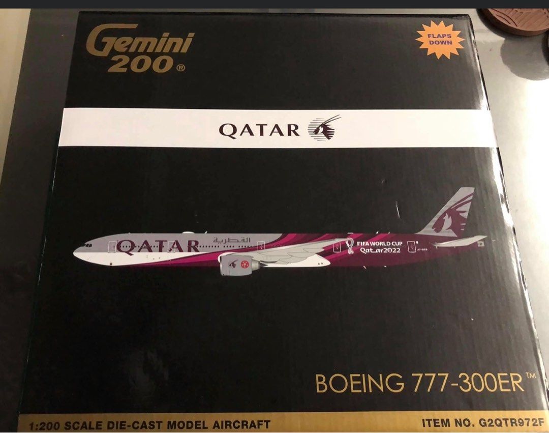 Qatar 777-300ER World Cup 2022 Flap Down, Hobbies & Toys, Memorabilia ...