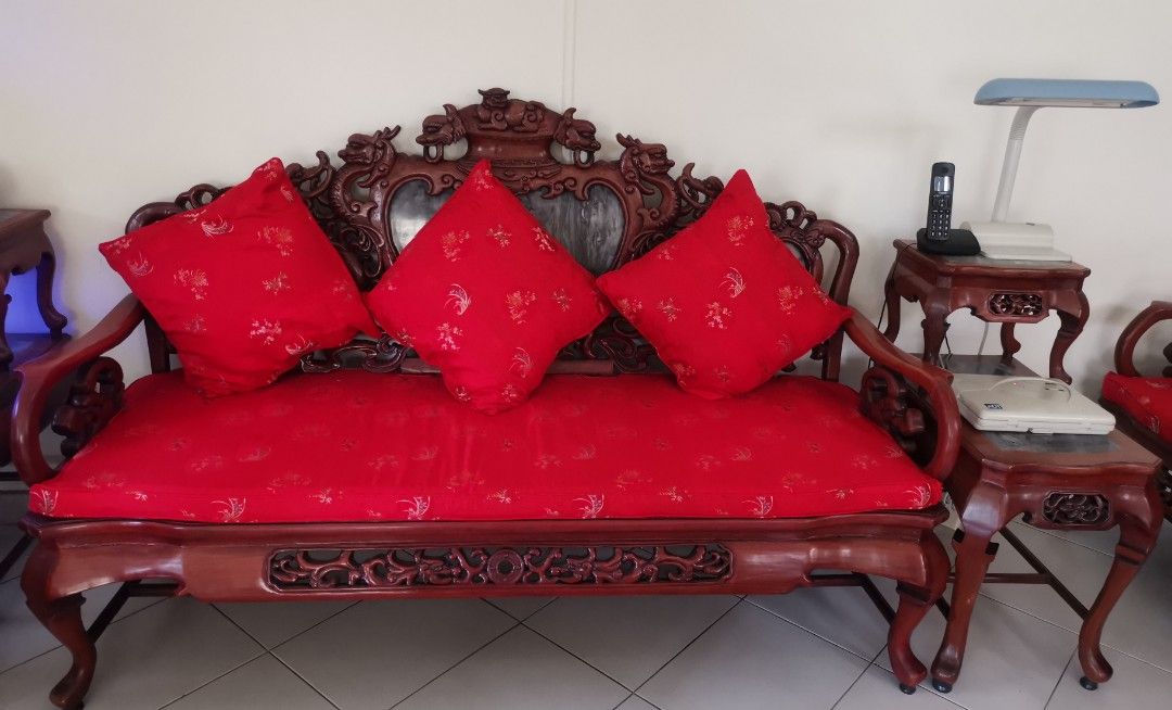 Rare Antique Rosewood Chinese Sofa Set, Furniture & Home Living ...