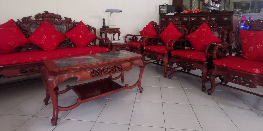 Rare Antique Rosewood Chinese Sofa Set, Furniture & Home Living ...