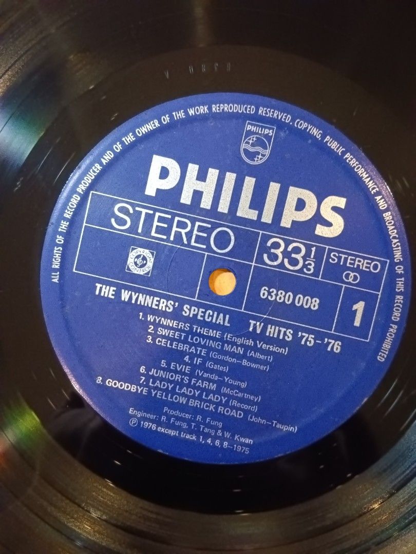 rare vintage 1976 vinyl LP - The Wynners - Thanks a million - The Wynners' Special TV Hits 75-76 ...