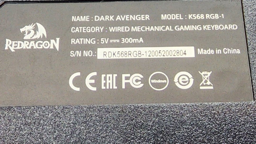 Red Dragon Gaming Keyboard and Mouse RGB-1, Computers & Tech, Parts ...