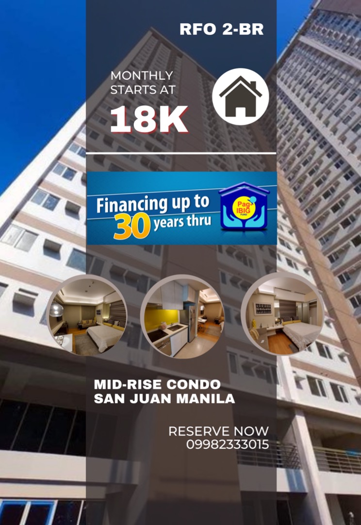 RENT TO OWN 18K per month 2-bedroom near UBELT Manila LRT on Carousell
