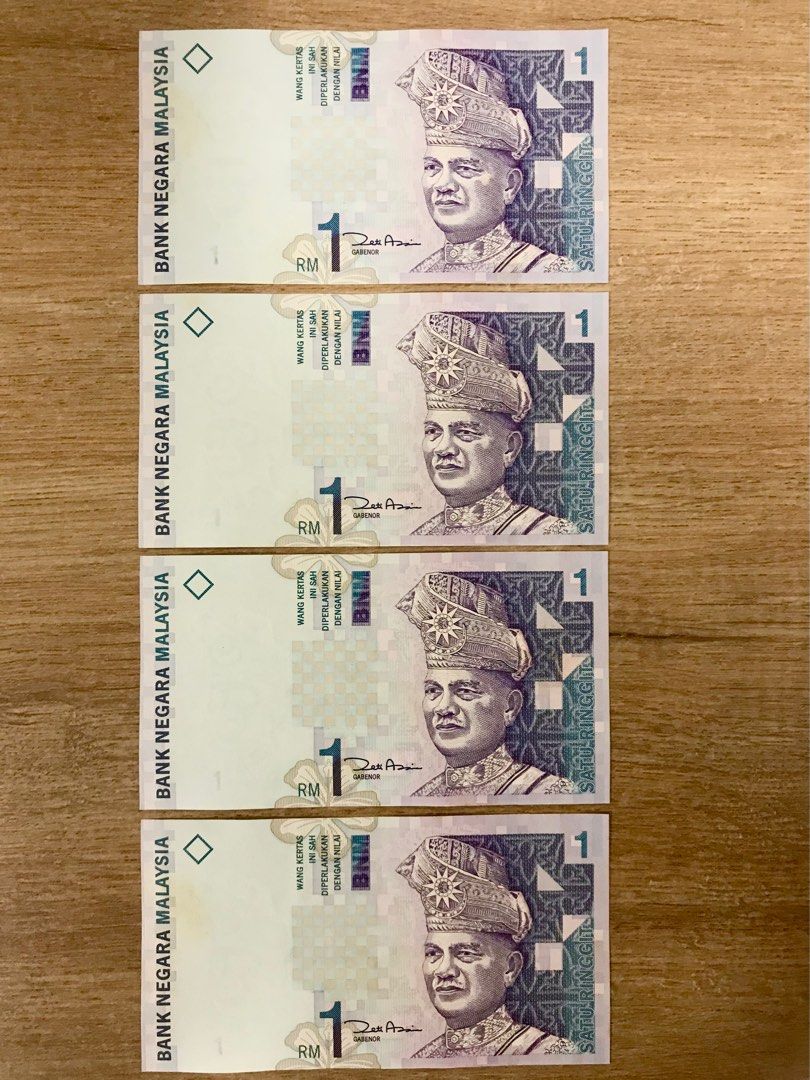 RM 1 Prefix ZQ Running Numbers Satu Ringgit Malaysia Zeti RM1 Z Series ...