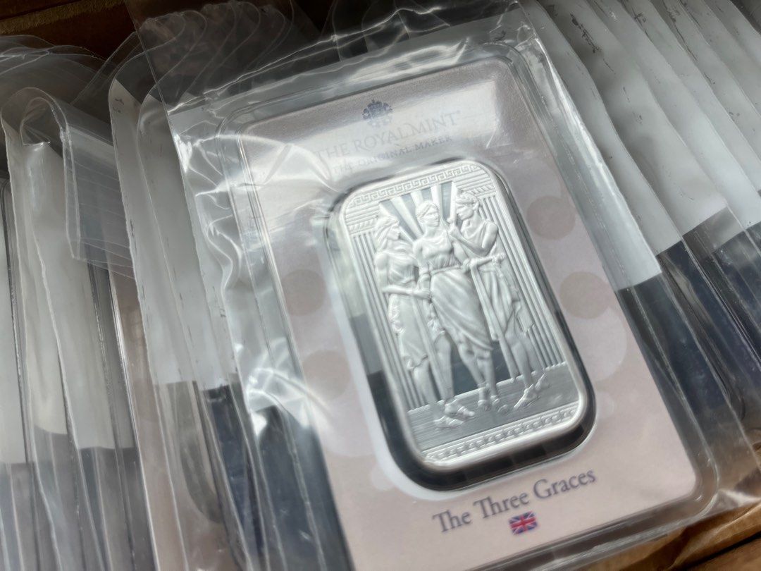 Royal mint Three Graces 1oz Silver Bar Minted, Hobbies & Toys ...