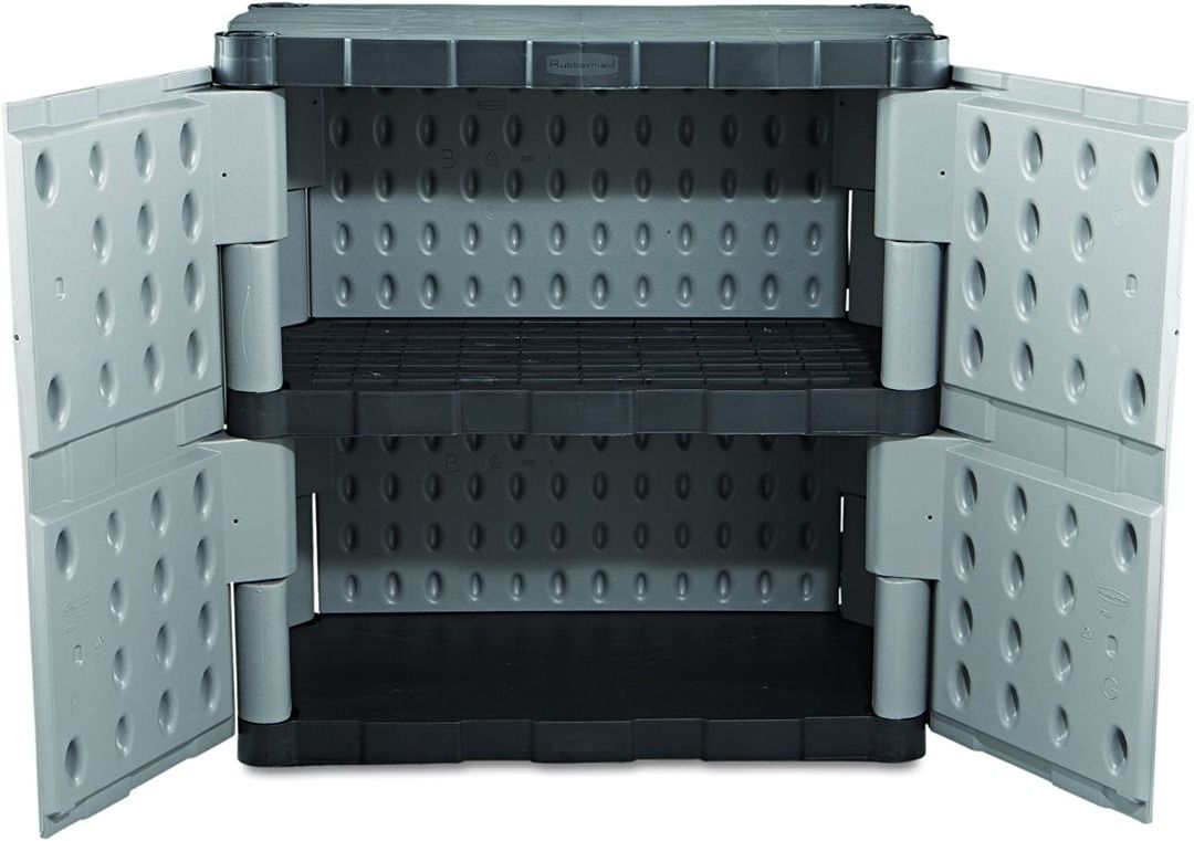 Rubbermaid Large Lockable, Five-Shelf Freestanding Storage Cabinet with ...