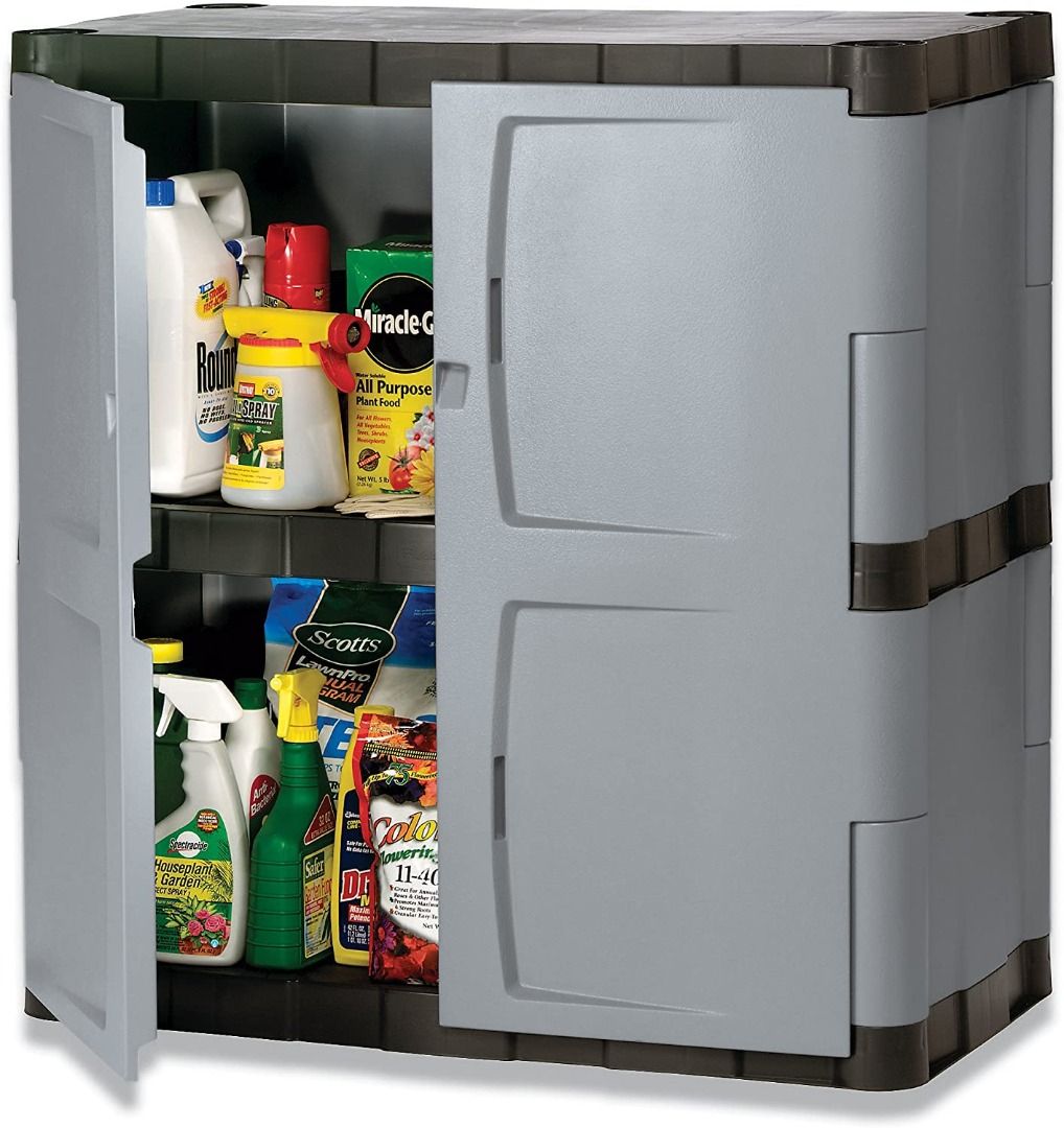 Rubbermaid Large Lockable, Five-Shelf Freestanding Storage Cabinet with ...