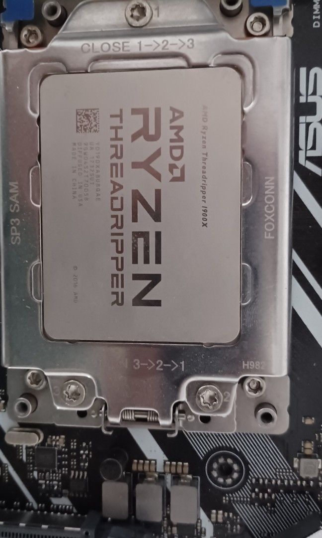 RYZEN THREAD RIPPER 1900X with PRIME X399-A motherboard, Computers ...