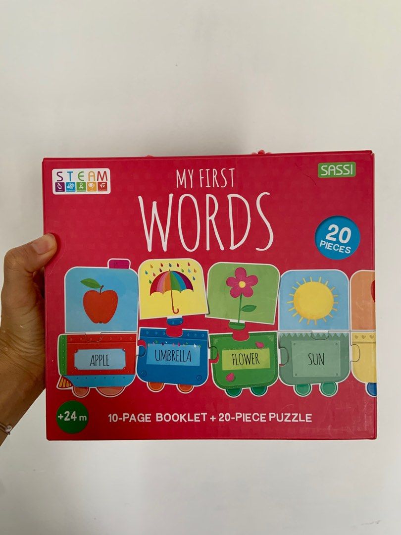 Sassi My First Words Puzzle & a Book STEAM, Hobbies & Toys, Toys ...