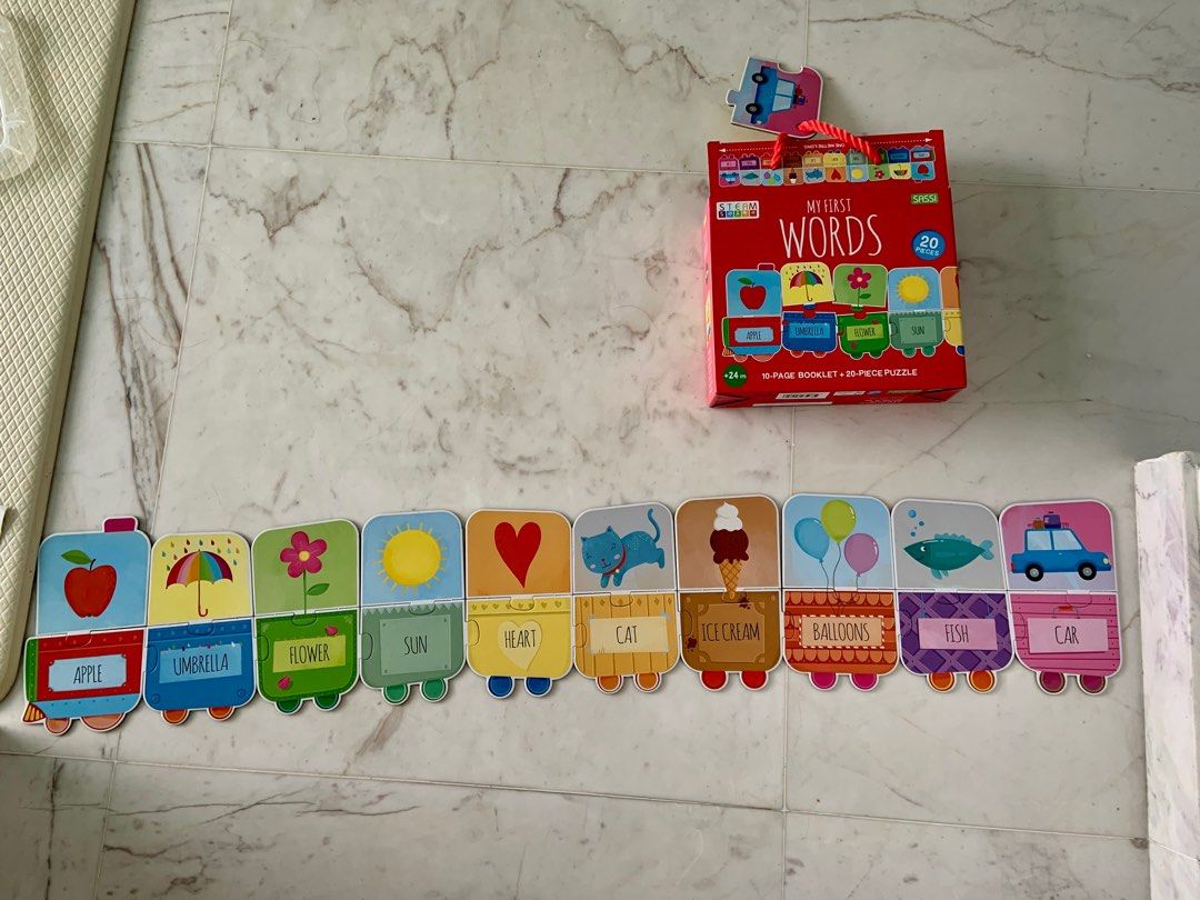 Sassi My First Words Puzzle & a Book STEAM, Hobbies & Toys, Toys ...