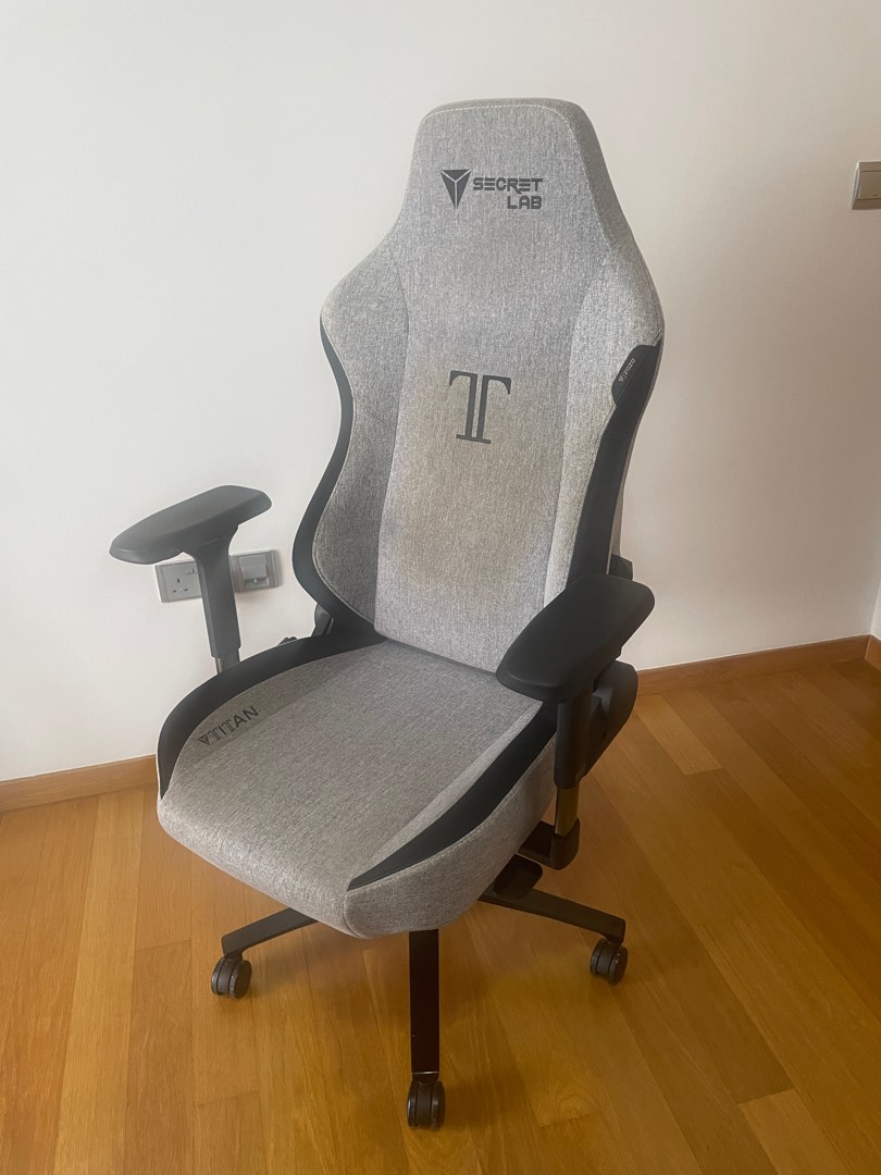Secret Lab Titan 2020 SoftWeave Cookies and Cream, Furniture & Home ...