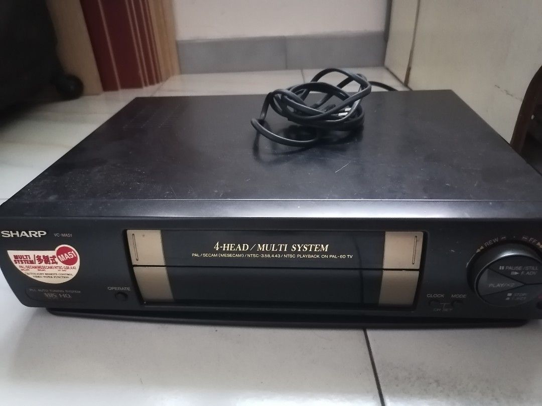 SHARP HQ VHS 4 head multi system video recorder, TV & Home Appliances, TV & Entertainment, Blu ...