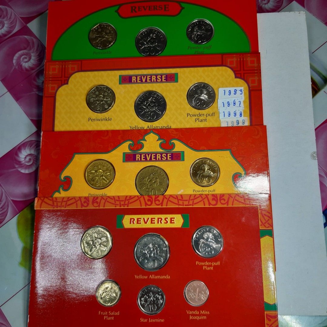 Singapore Mint Year 1995 1997 1998 1999 1 Cent To 1 Dollar