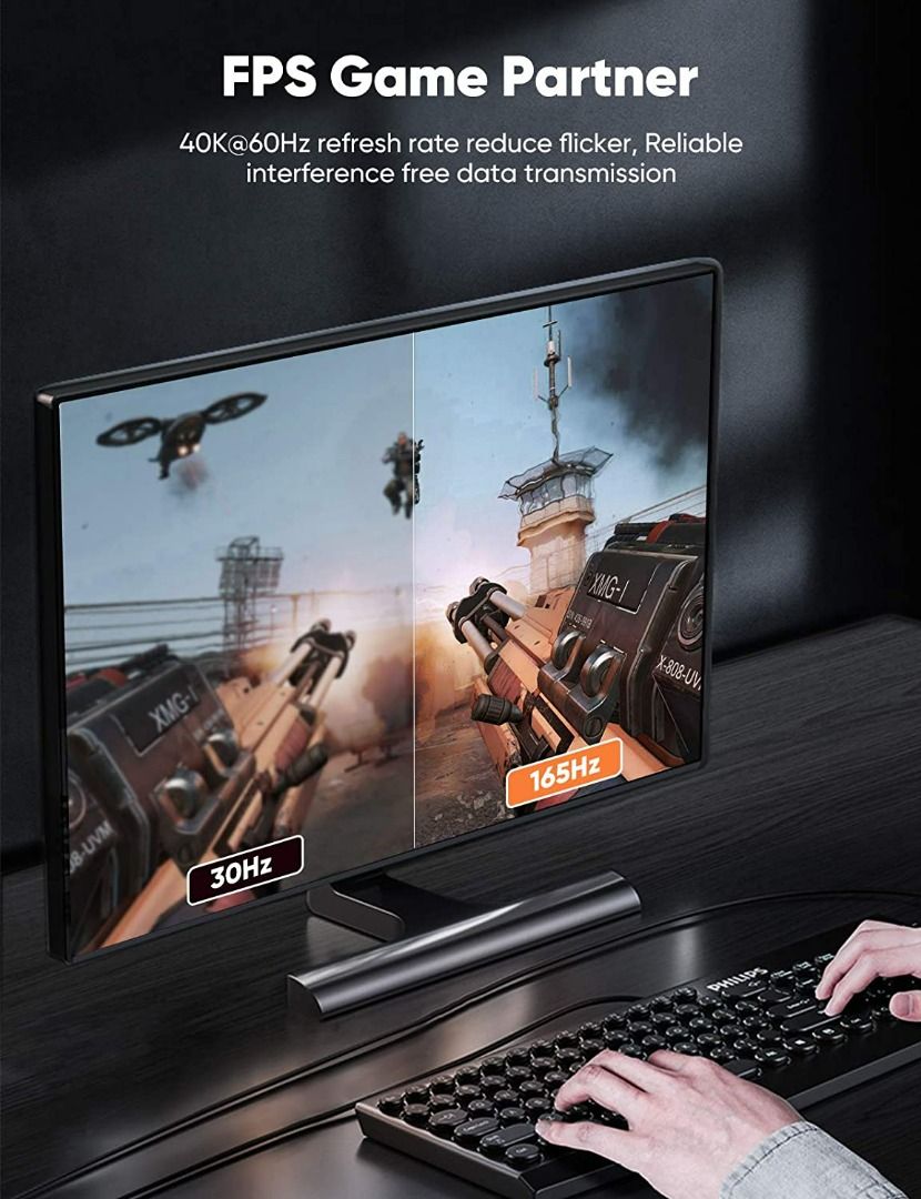 Snowkids 4K DisplayPort Cable 1M (DP to DP Cable),DisplayPort to ...