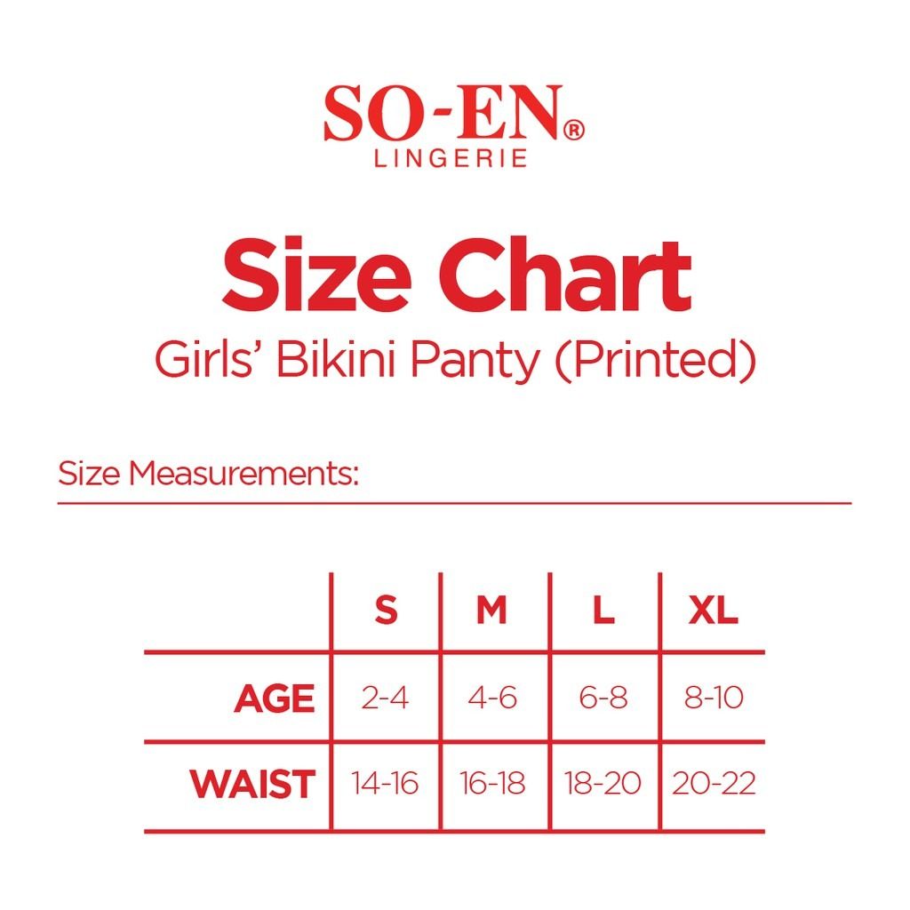 SO-EN Original Kids Panties 12 Pieces in 1 Box Assorted Colors ...