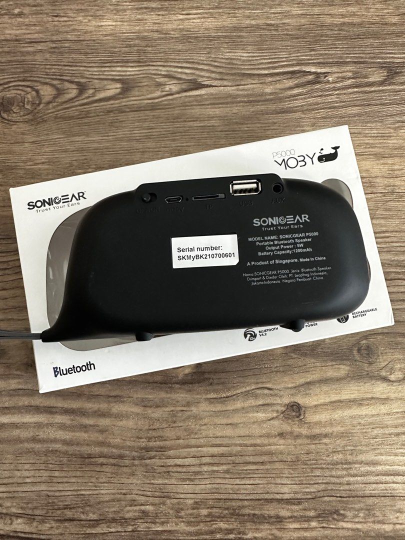 SonicGear P5000 Moby Rechargeable Portable Bluetooth Speaker with FM ...