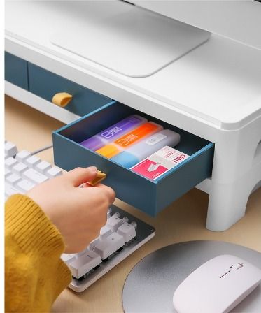 Stackable Multifunctional Computer Monitors Stand Riser With Drawer ...
