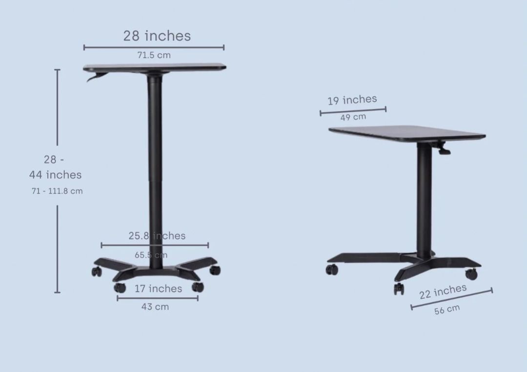 Stance Adjustable Standing Desk - black, Furniture & Home Living ...