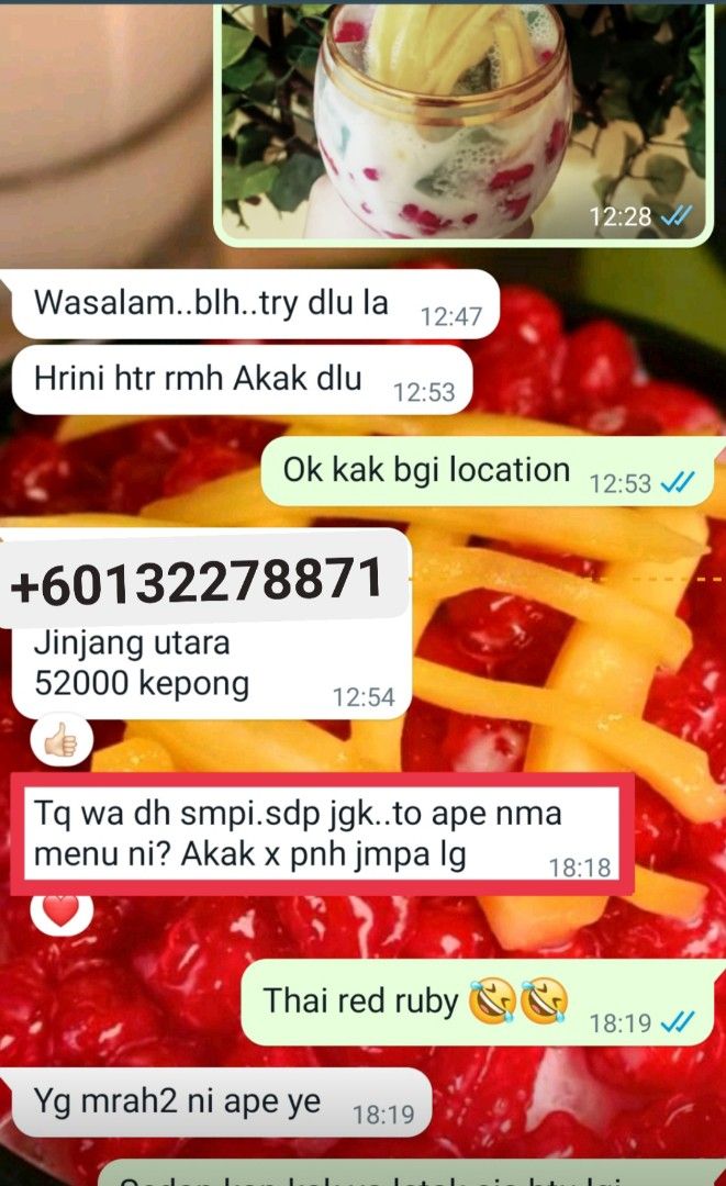 Thai red rubby dessert, Food & Drinks, Other Food & Drinks on Carousell
