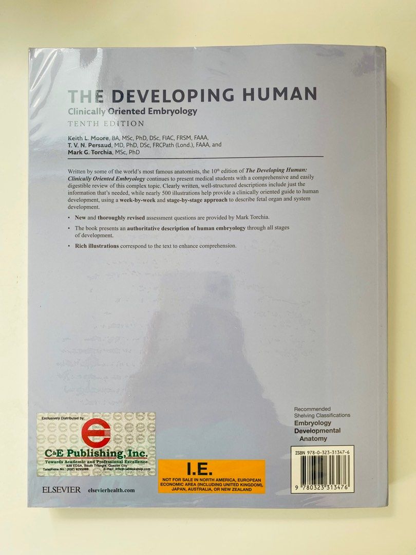 The Developing Human Clinically Oriented Embryology Moore 10th Ed ...