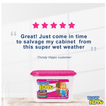 Thirsty Hippo Dehumidifier Moisture Absorber 600ml 3s (AT0874 ...