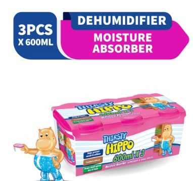 Thirsty Hippo Dehumidifier Moisture Absorber 600ml 3s (AT0874 ...
