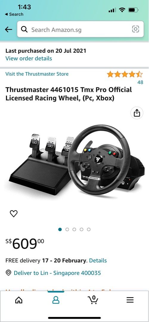 Thrustmaster TMX Pro Racing wheel with foldable stand, Video Gaming ...