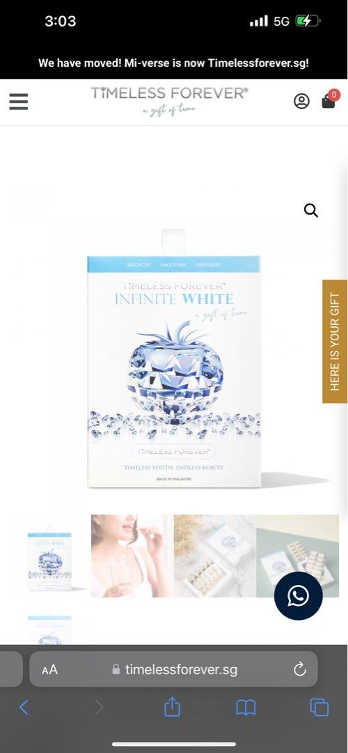 Timeless Forever Infinite White (Crystal Tomato), Beauty & Personal ...