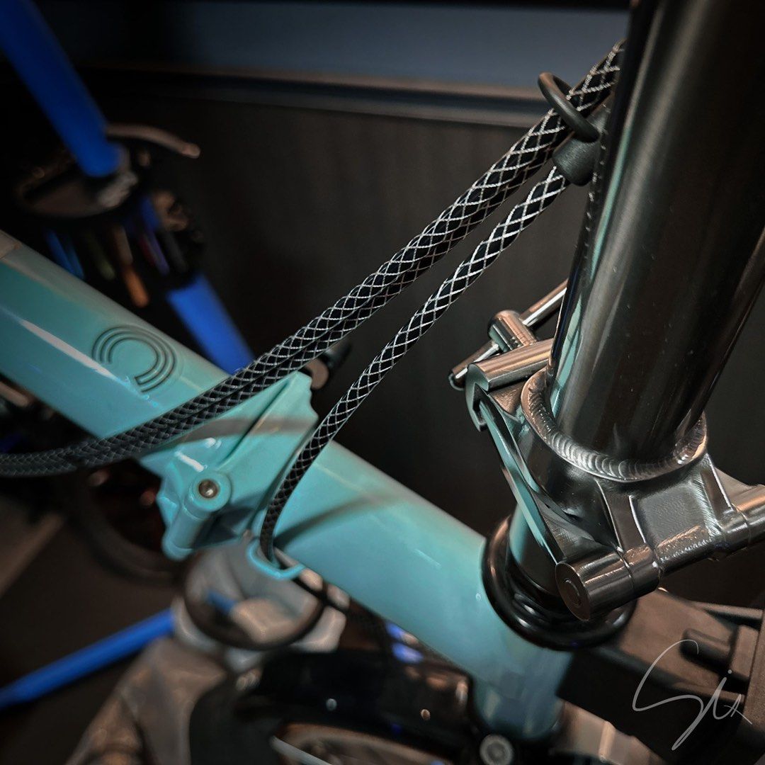 Titanium Stem for brompton Anodize chpt3 black, Sports Equipment ...