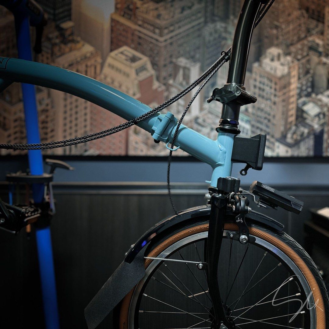 Titanium Stem for brompton Anodize chpt3 black, Sports Equipment ...