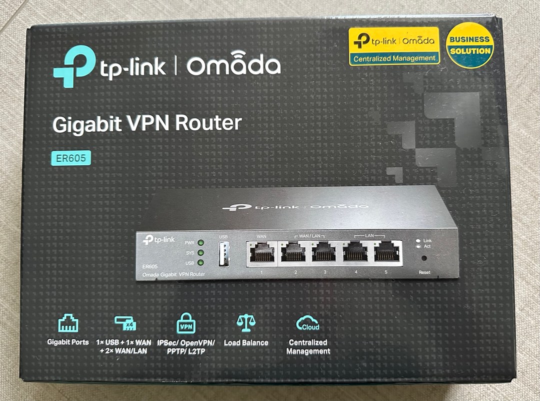 TP-Link ER605 Multi-WAN Wired VPN Router, Computers & Tech, Parts ...