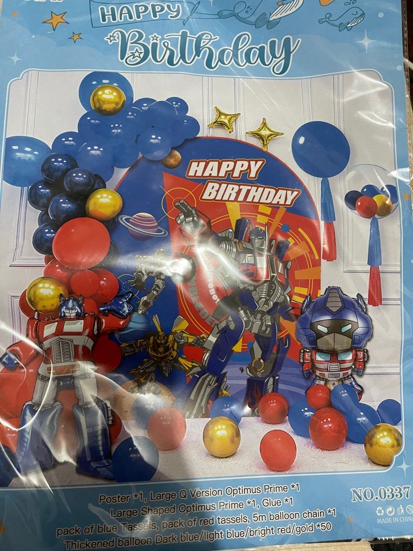 Transformers Balloon Set, Hobbies & Toys, Stationary & Craft, Occasions ...