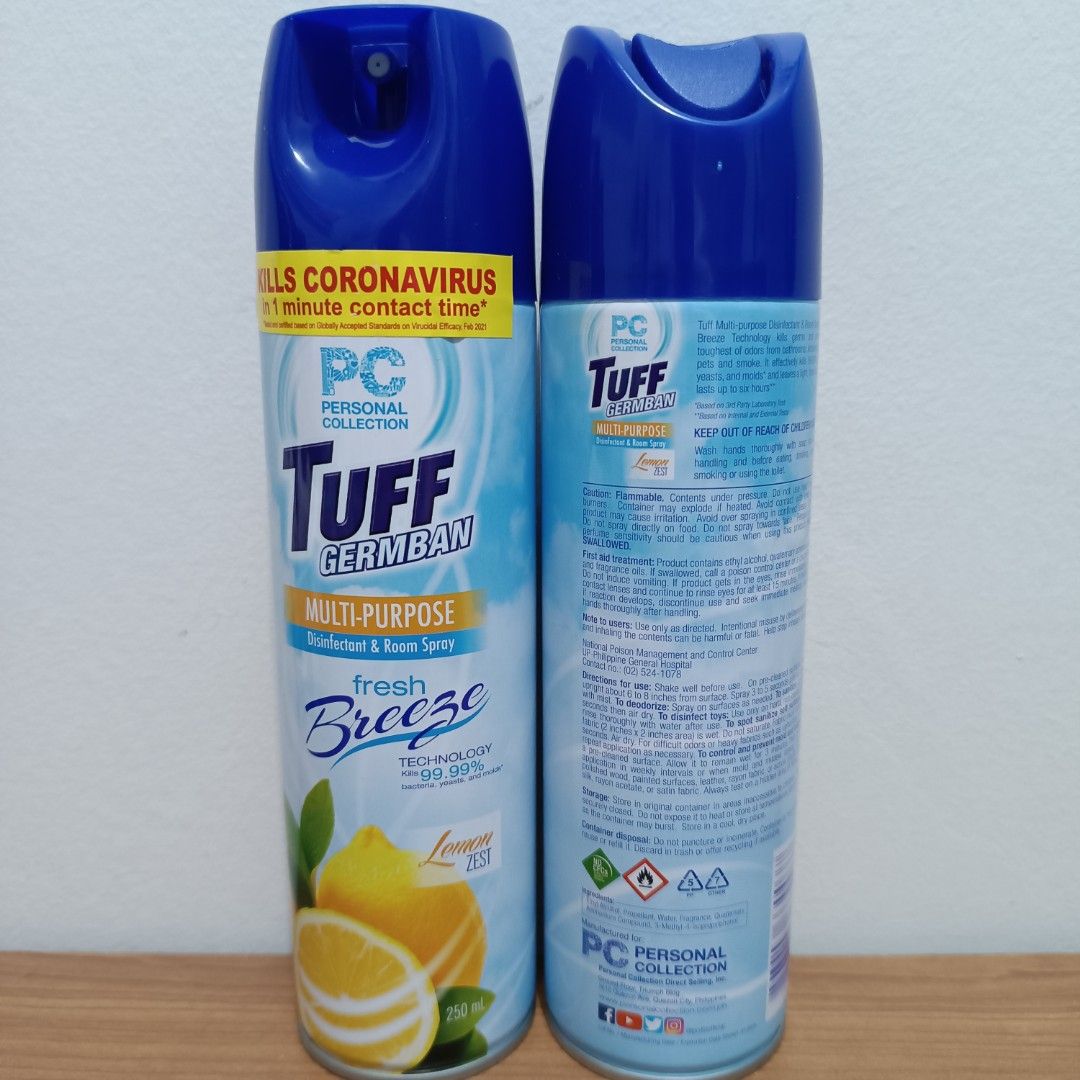 TUFF GERMBAN MULTI-PURPOSE DISINFECTANT & ROOM SPRAY 250ML, Furniture ...