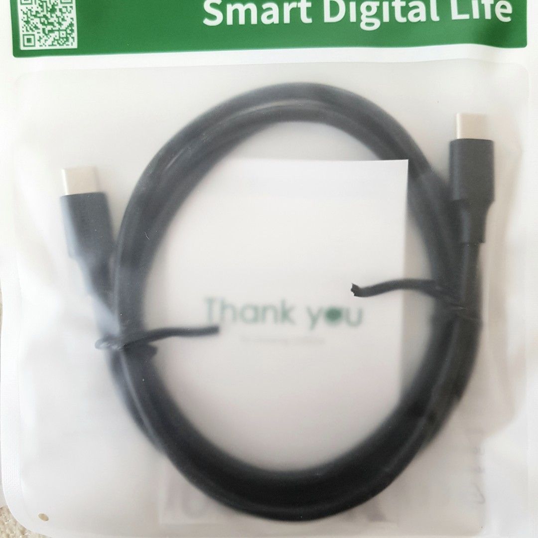 Ugreen USB Type C to Type C Mobile Phone Charging Cable (Black, 1m ...