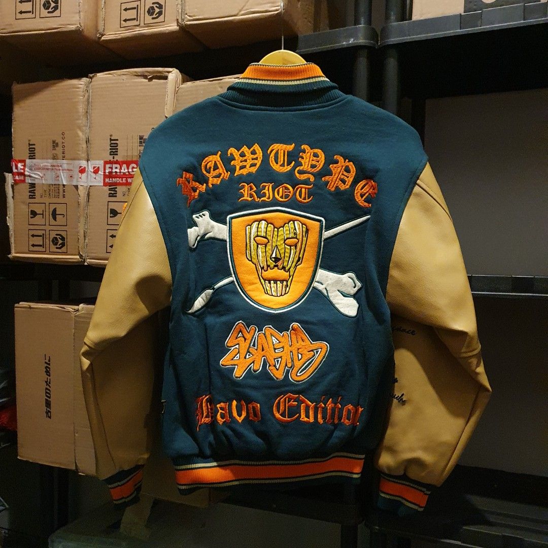 VARSITY CHAMP JACKET RAW TYPE RIOT X BRYANT BRAVO LIMITED EDITION ...