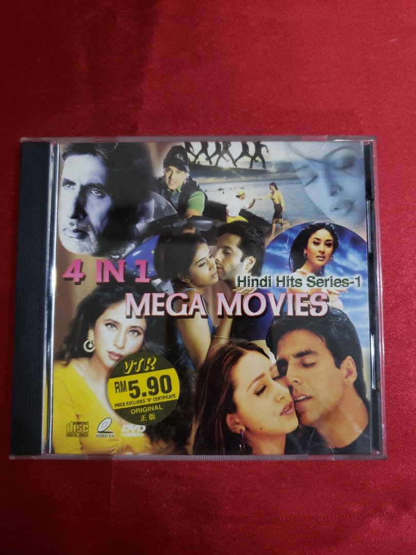 VCD 4 IN 1 - MEGA MOVIED _ HINDI HOTS SERIES 1, Hobbies & Toys, Music ...
