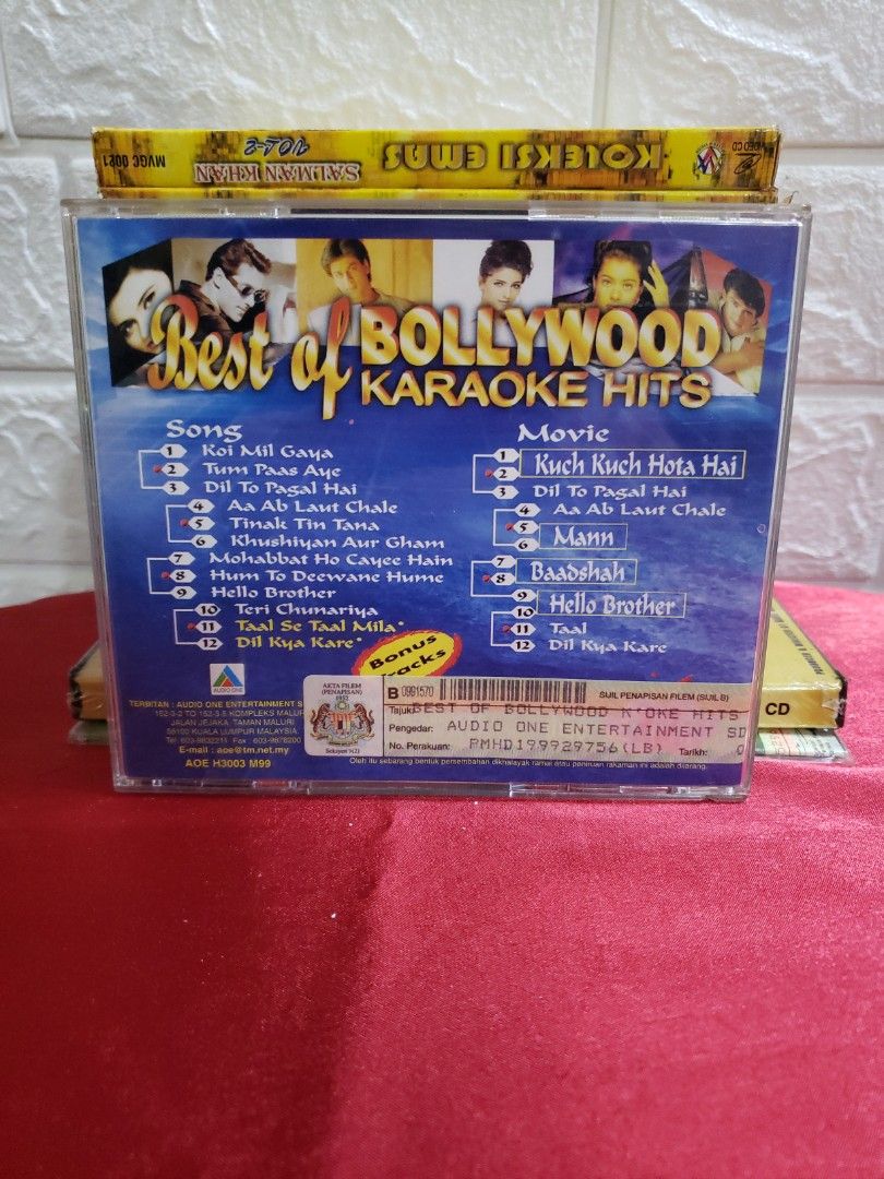 VCD KARAOKE / MSIA PRESS 1999 - BEST OF BOLLYWOOD KARAOKE HITS, Hobbies & Toys, Music & Media ...
