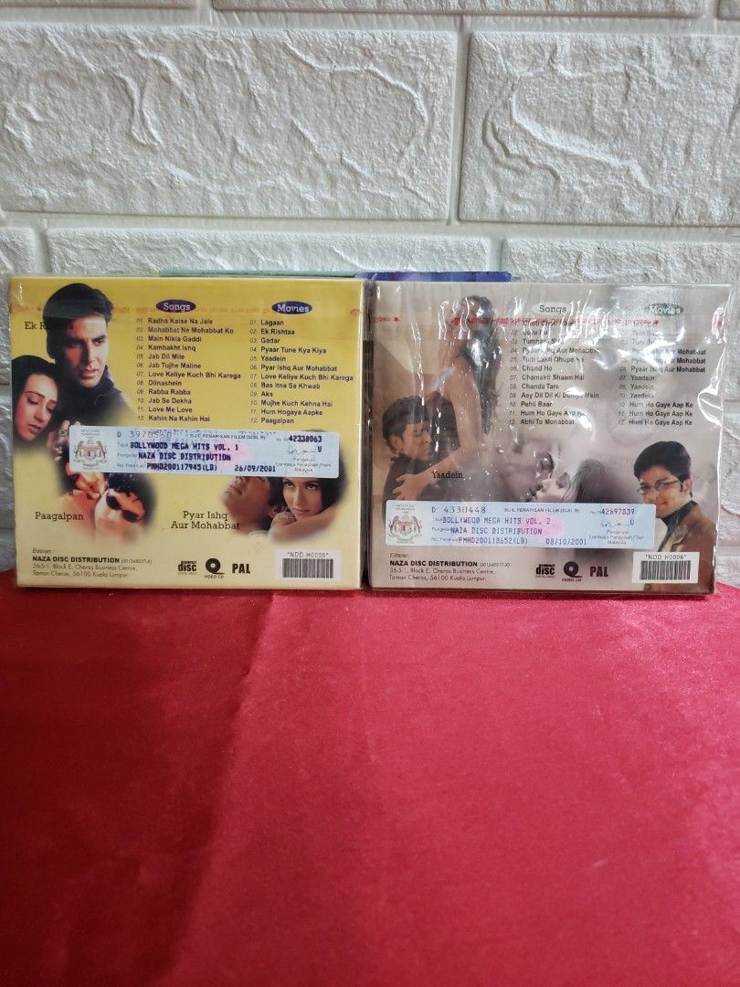 2 VCD / VCD MTV BOLLYWOOD / 2001 - BOLLYWOOD MEGA HITS VOL 1 & VOL 2 / VCD MTV, Hobbies & Toys ...