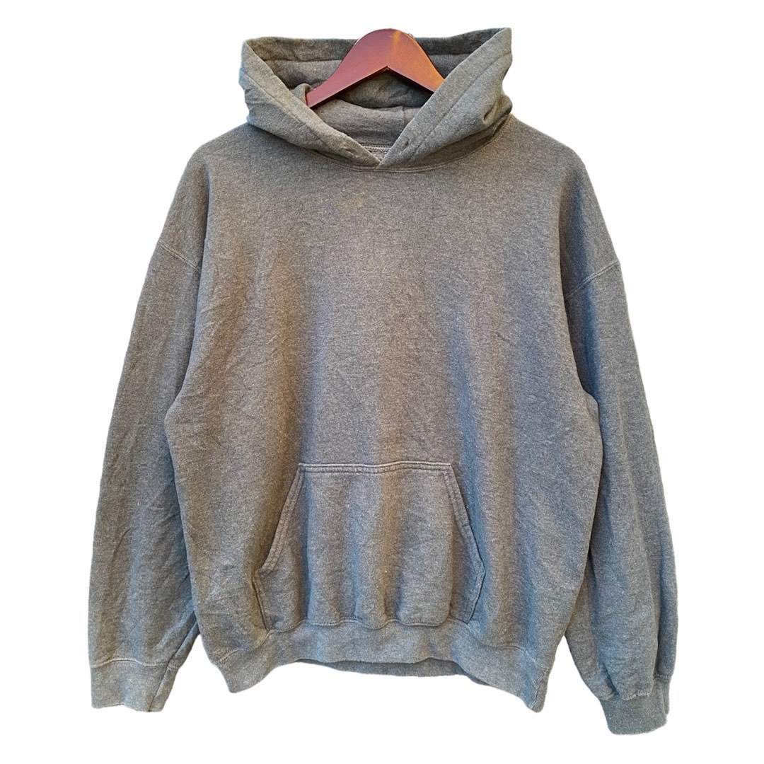 Vintage 1990s Gildan Hoodie (dark gray), Men's Fashion, Coats, Jackets ...