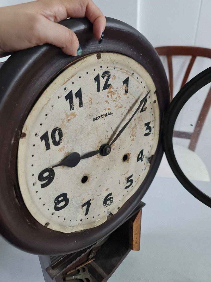 Vintage Imperial Grandfather Clock, Furniture & Home Living, Home Decor ...