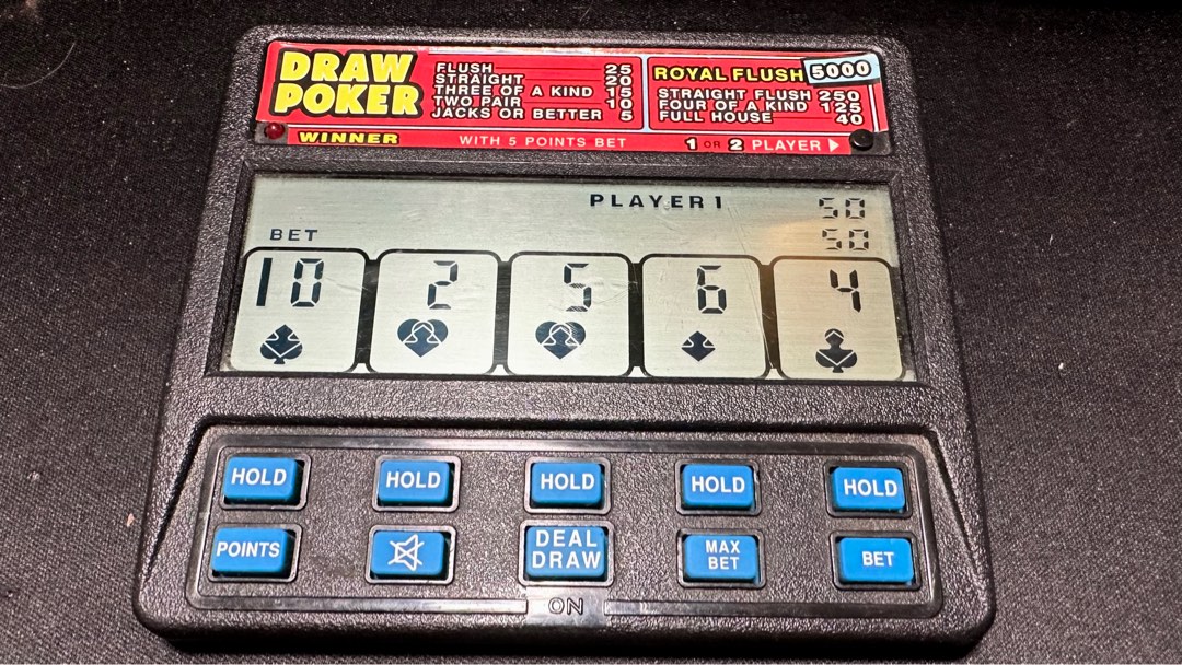 Vintage Retro Handheld Draw Poker by Radica, Hobbies & Toys, Toys ...