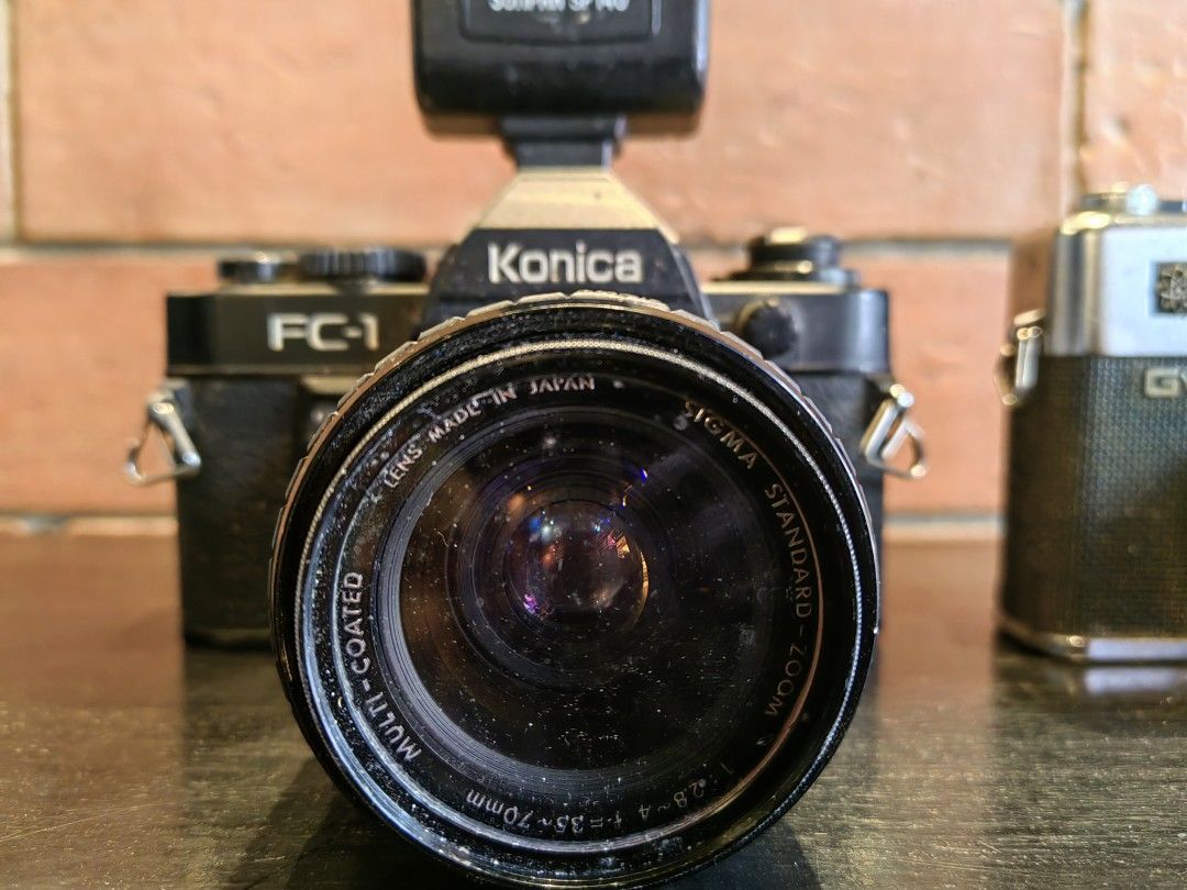 Vintage Yashica Konica Nikon Cameras, Photography, Cameras on Carousell