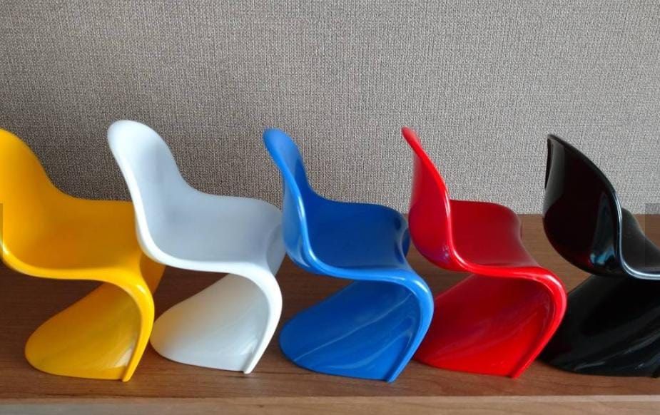 Vitra Design Musuem Miniature Panton Chair Set, Furniture & Home Living ...