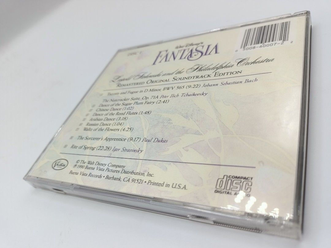 Walt Disney Fantasia Original Soundtrack/1990 Buena Vista Records /USED ...
