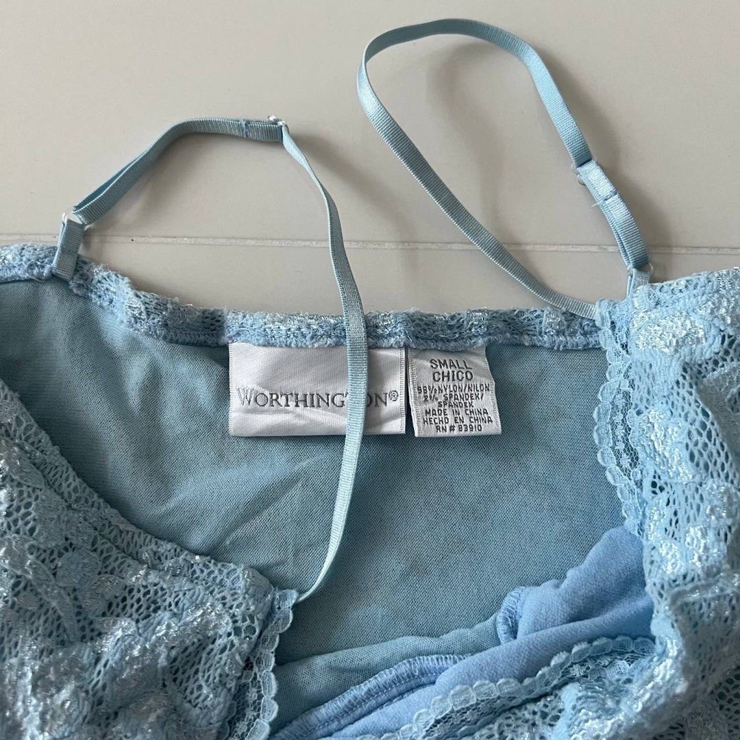 worthington blue lace cami top y2k fairycore cottagecore, Women's ...
