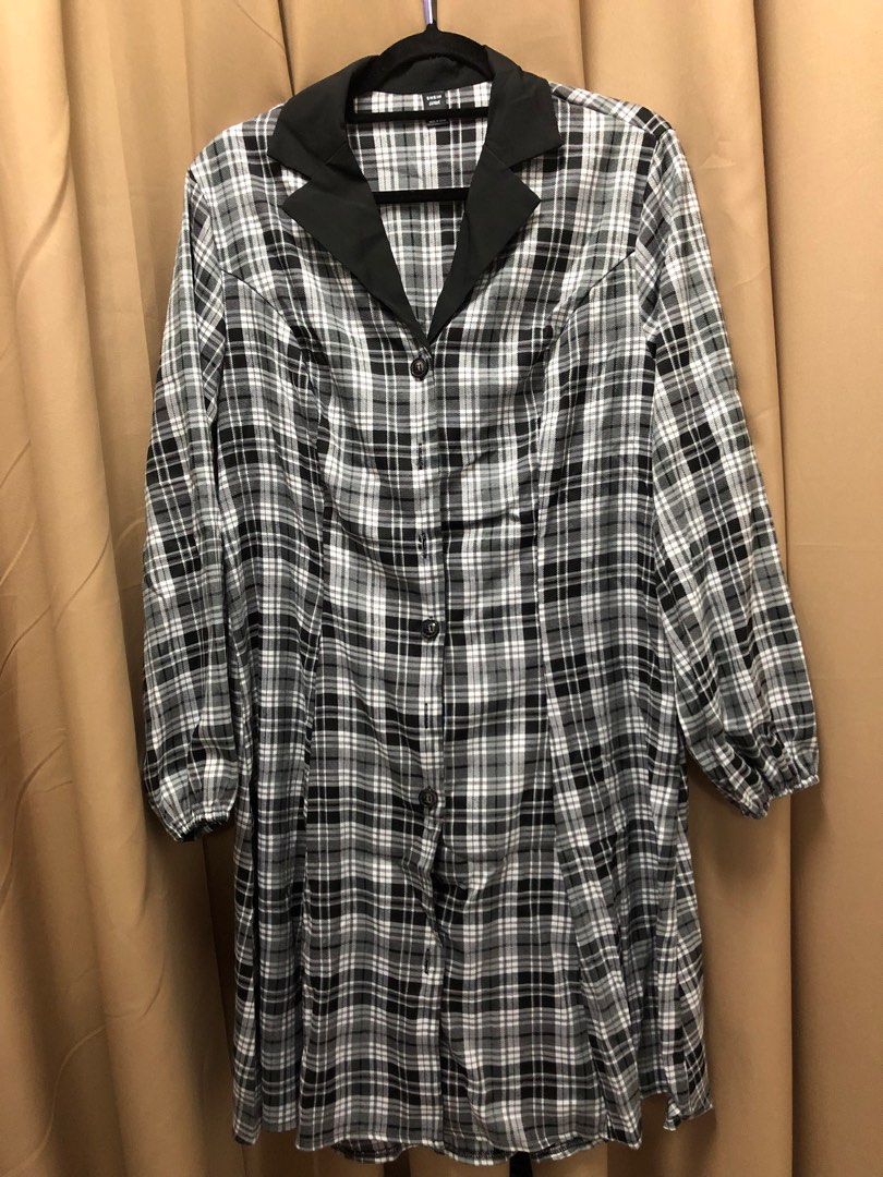 0XL Shein Plaid Smart Casual Dress on Carousell
