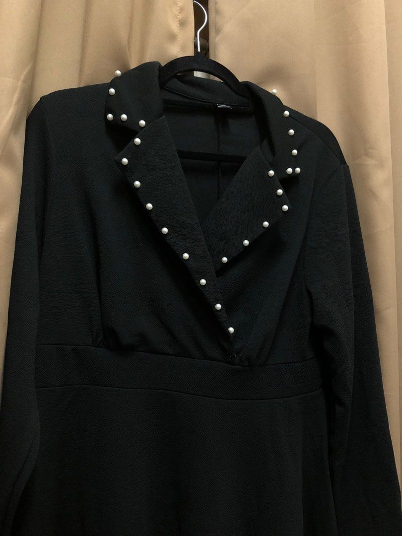 0XL Shein Smart Casual Black Dress, Women's Fashion, Dresses & Sets ...