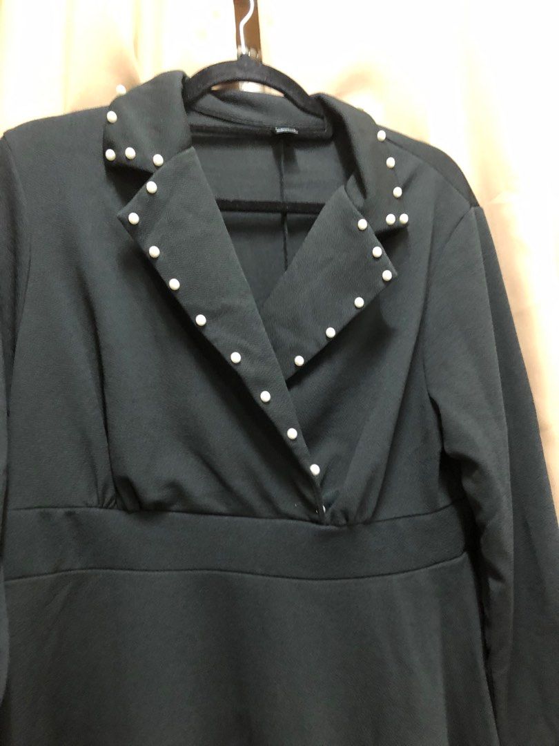 0XL Shein Smart Casual Black Dress, Women's Fashion, Dresses & Sets ...