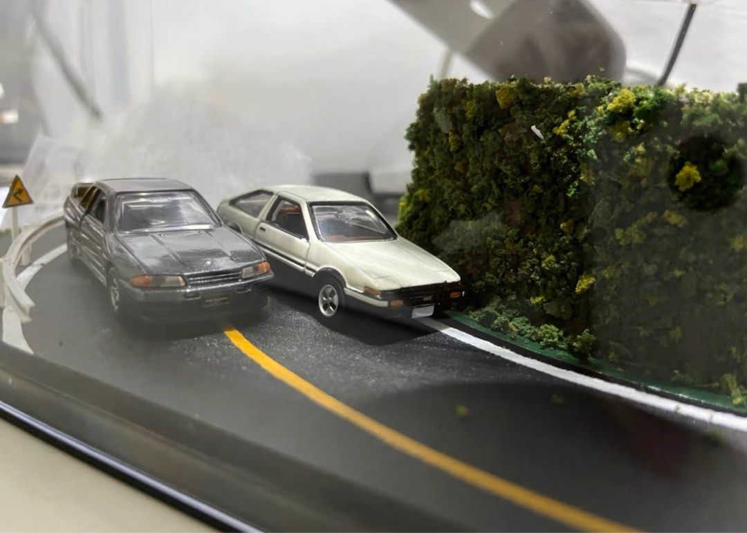 1/64 Initial D Mount Akina Drifting Diorama Display with acrylic case ...