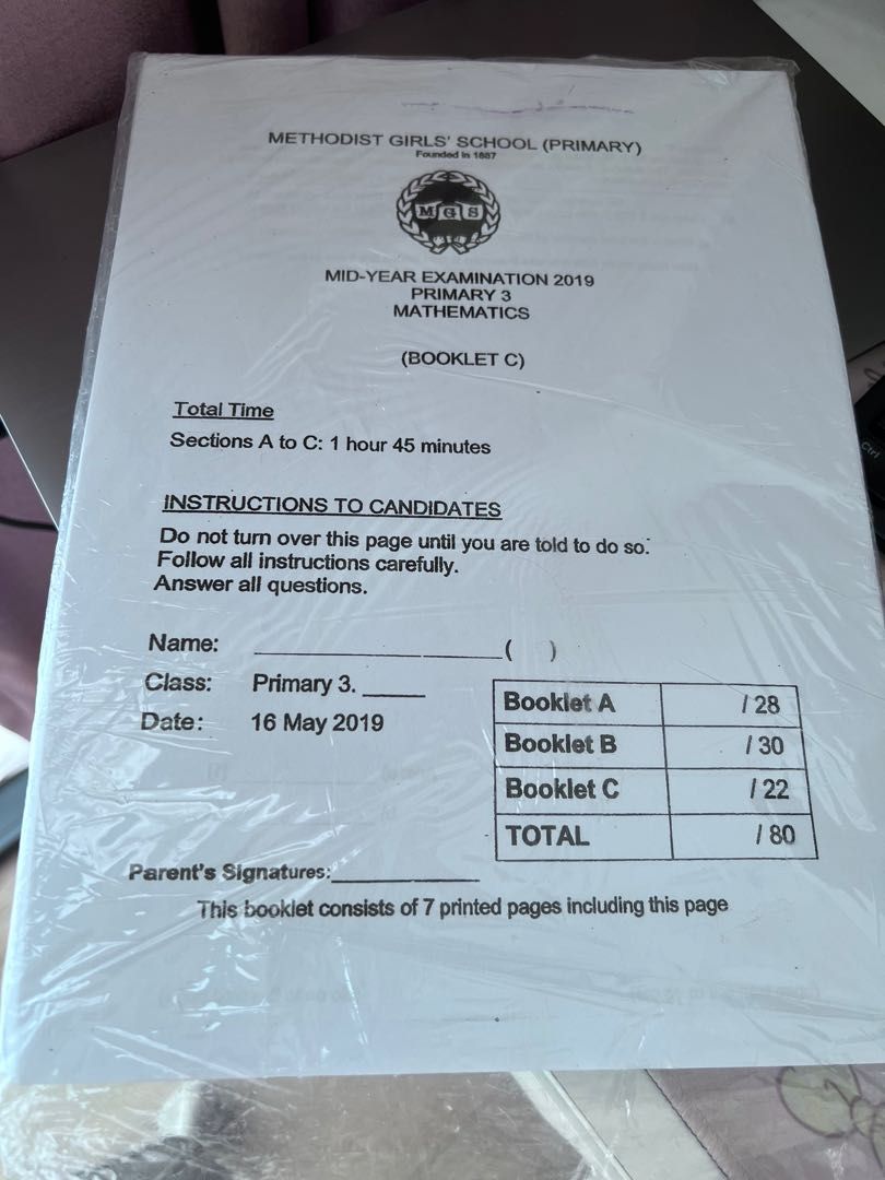 2019 Primary 3 Maths Test Papers various schools P3 Assessment Book ...