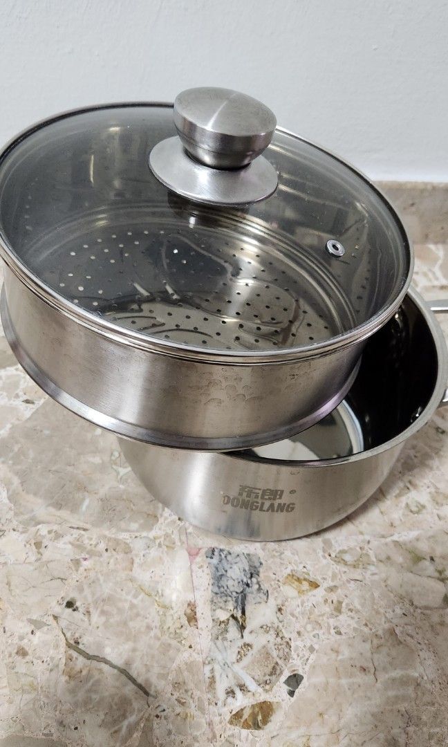 2 piece stack and steam pot, Furniture & Home Living, Kitchenware ...